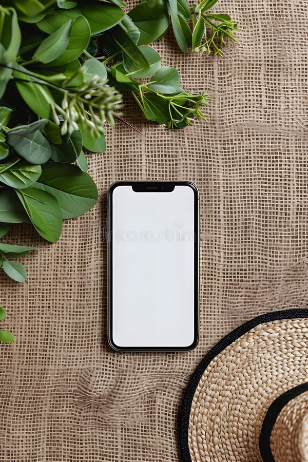 Mobile Phone on Office Table with Notepad and Coffee Cup. Smartphone ...