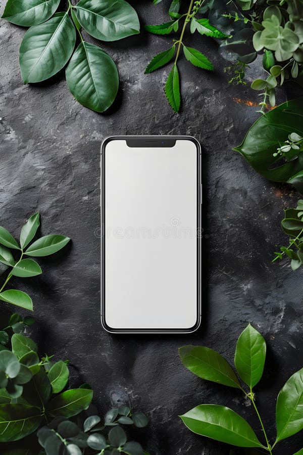 Mobile Phone on Office Table with Notepad and Coffee Cup. Smartphone ...