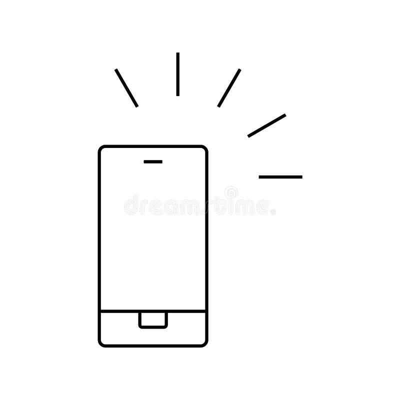 Mobile Phone Outline Icon. Smartphone Sign. Mobile Phone Contact Call ...