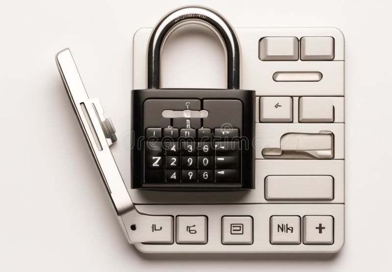 Mobile phone with padlock stock illustration. Illustration of colours ...