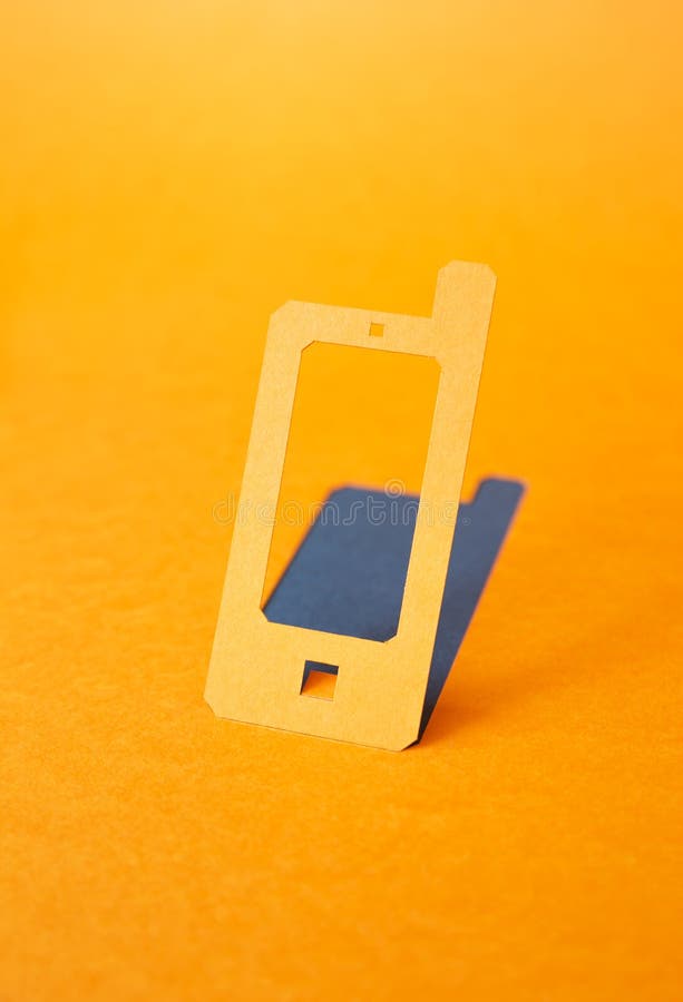 Mobile phone paper symbol stock image. Image of digital - 31621051