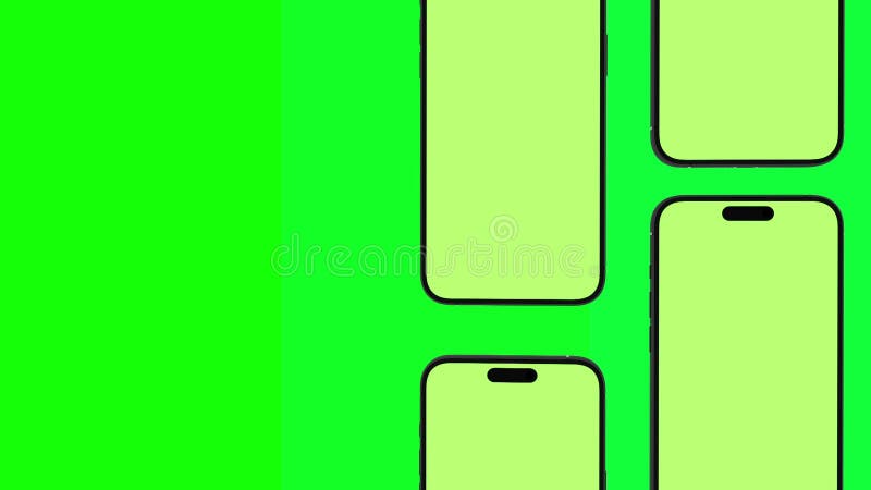 Mobile Phone Pattern with Green Screen on Green Background with Alpha ...