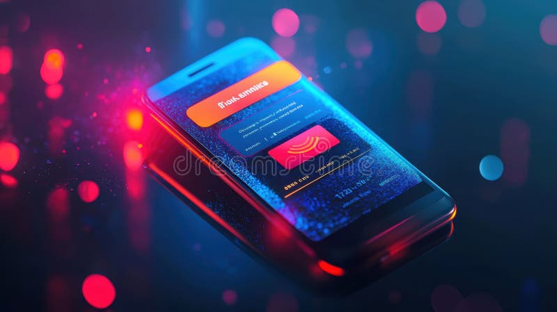 Mobile Phone with Payment App Interface Stock Illustration ...