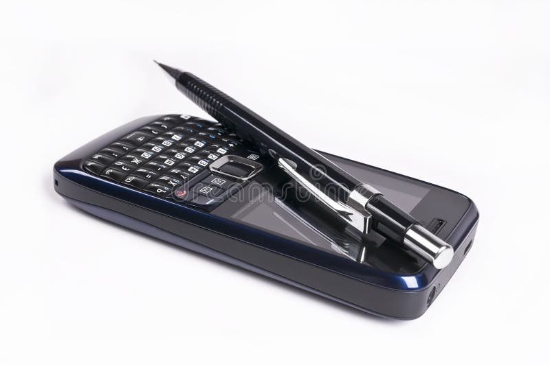Mobile Phone And Pen Stock Photos - Image: 9268243