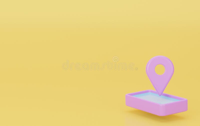 Mobile Phone Pin Icon.Copy Space Technology Concept Stock Illustration ...