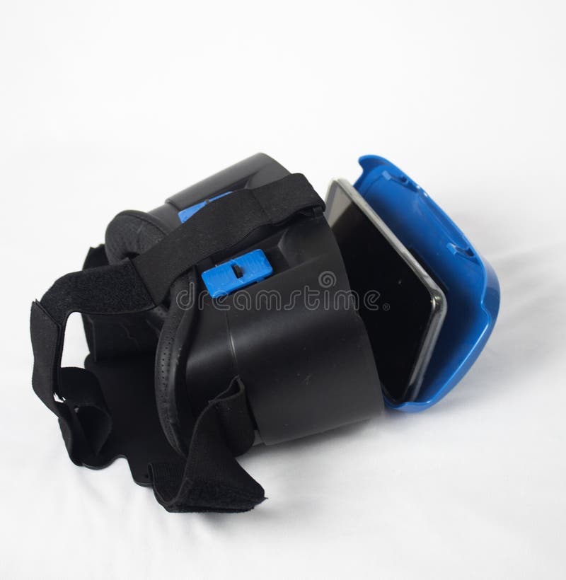 A Mobile Phone Placed Inside a VR Headset for a 360 Viewing Experience ...