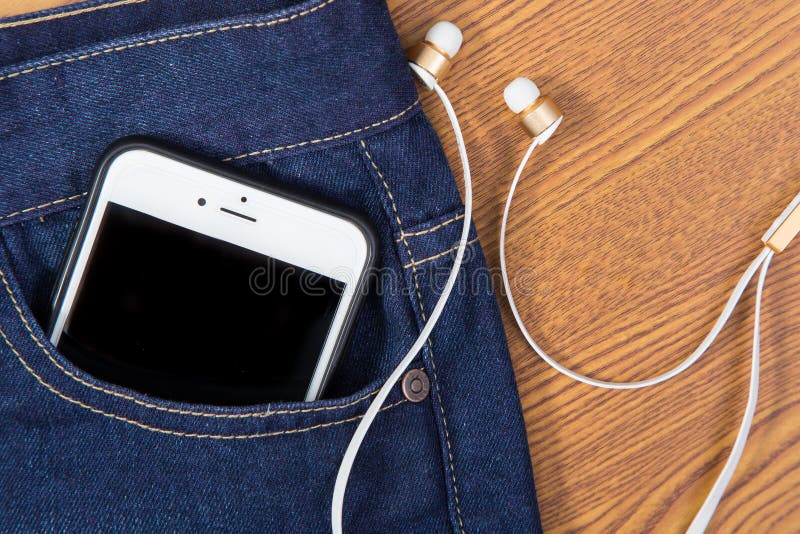 Mobile phone in pocket stock image. Image of design, smart - 73672529