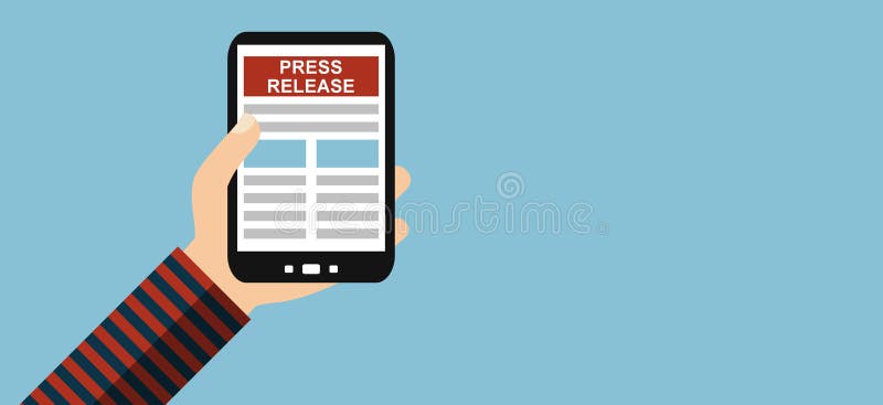 Mobile Phone: Press Release - Flat Design Stock Illustration ...