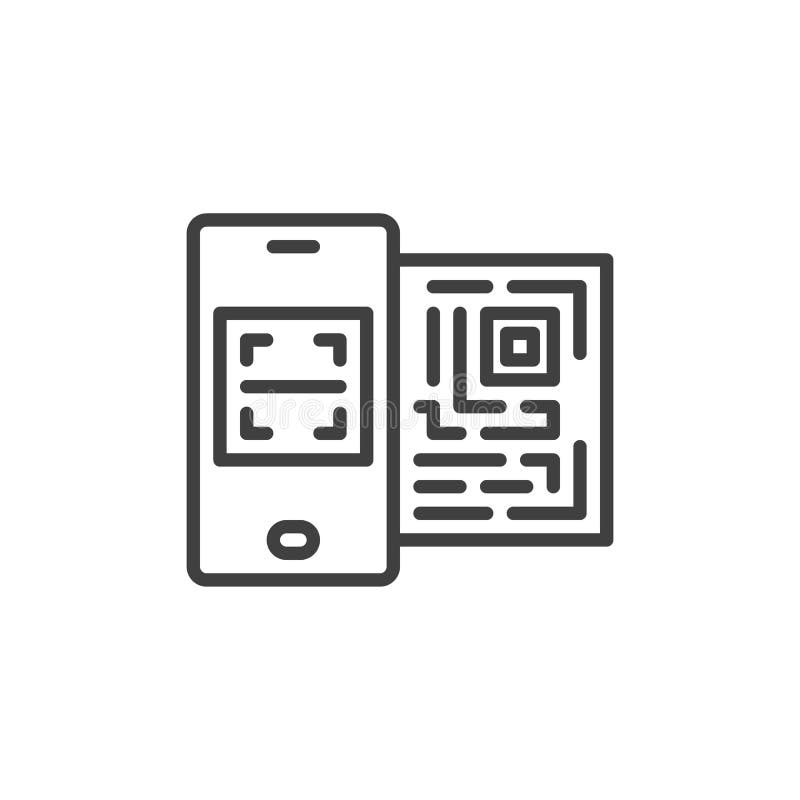 Eye Scan Line Icon, Outline Vector Sign Stock Vector - Illustration of ...