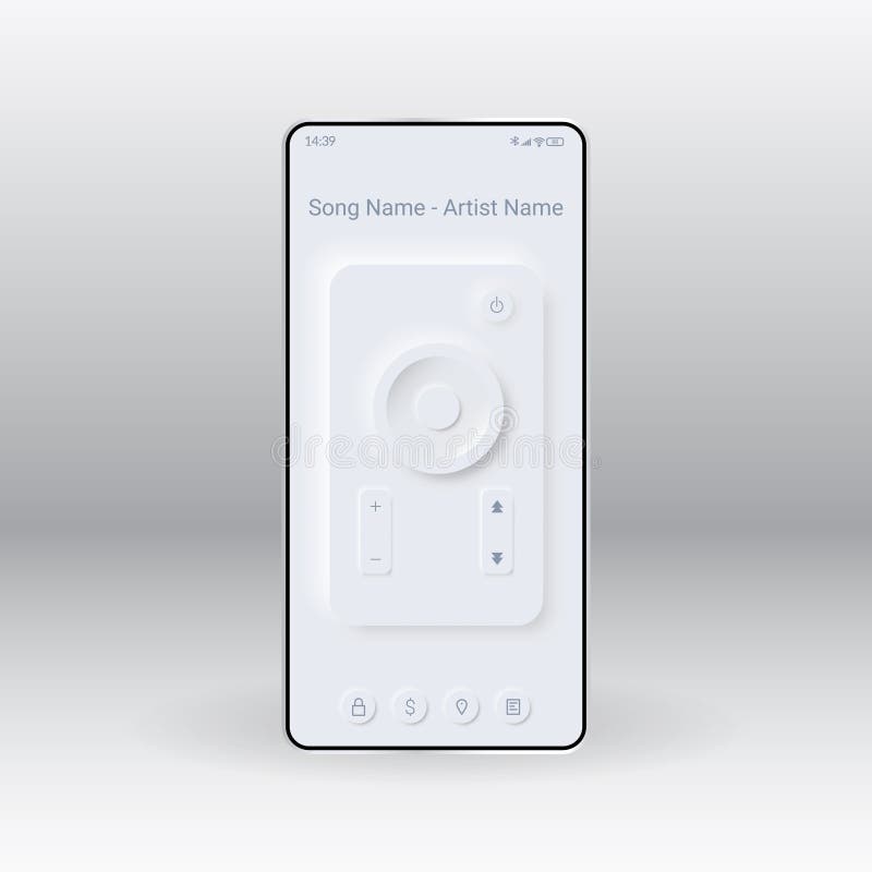 Mobile Phone with a Remote Control on the Screen Stock Vector ...