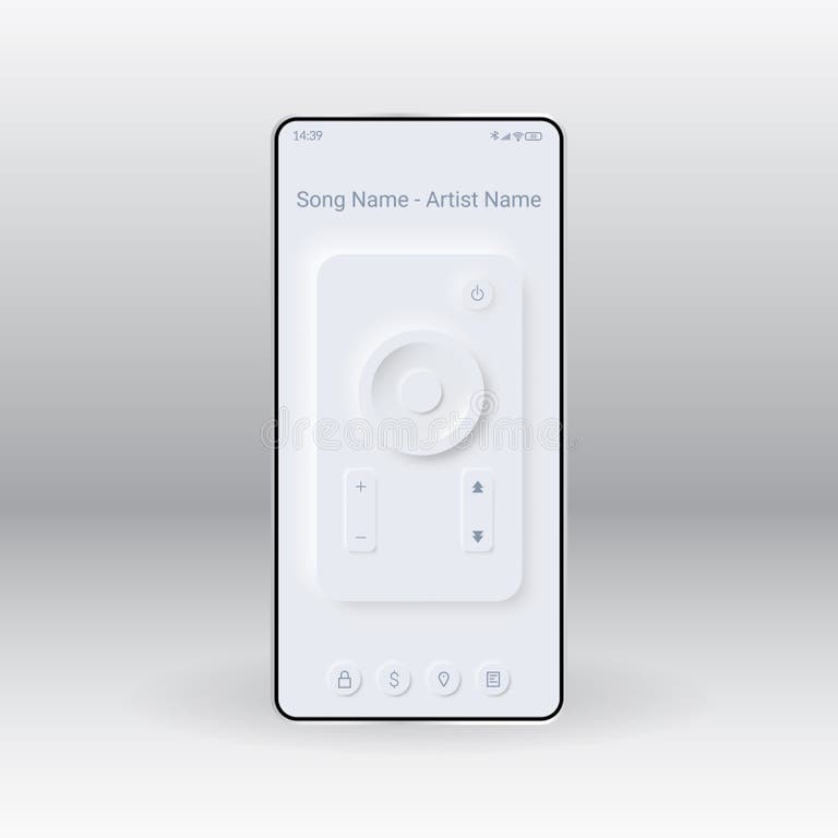 Mobile Phone with a Remote Control on the Screen Stock Vector ...