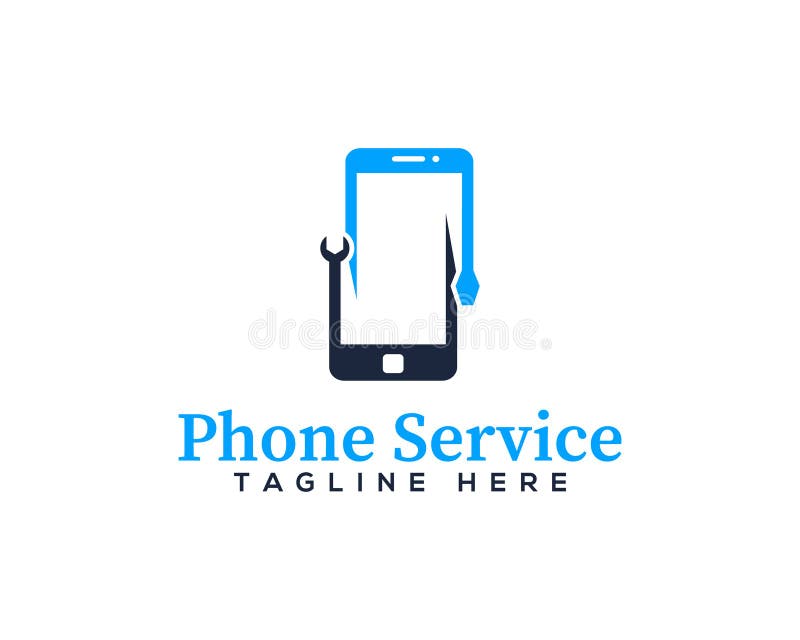 Mobile Phone Repair Service and Smartphone Solution Logo Design. Stock ...