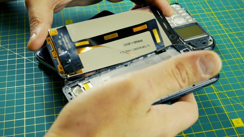 Replacement of Broken Smartphone Screen, Cell Phone Repair Stock Video ...