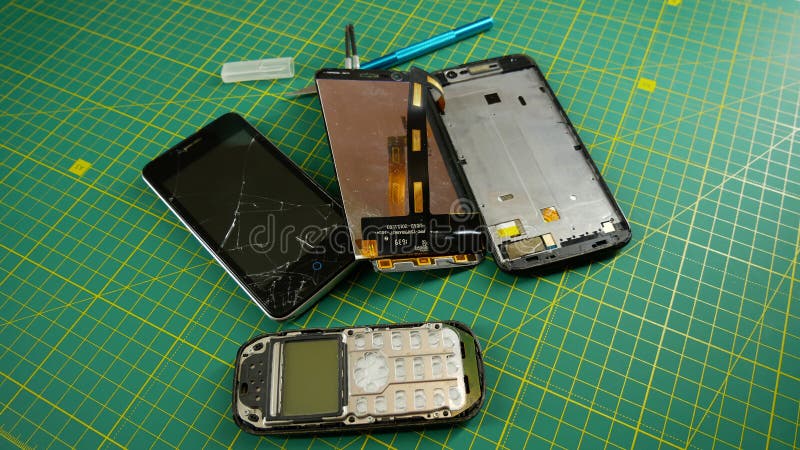Mobile Phone Repair. Touchscreen Replacement Stock Image - Image of ...