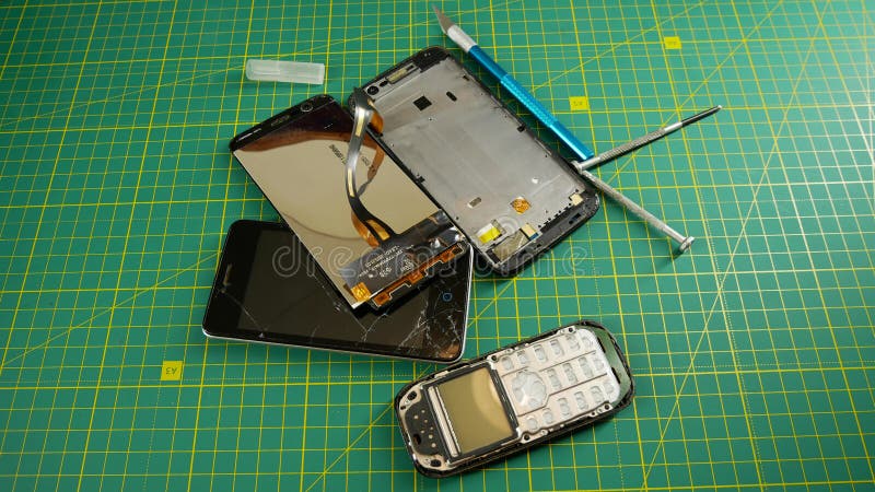 Mobile Phone Repair. Touchscreen Replacement Stock Photo - Image of ...