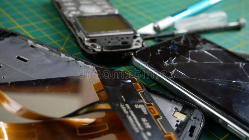 Mobile Phone Repair. Touchscreen Replacement Stock Photo - Image of ...