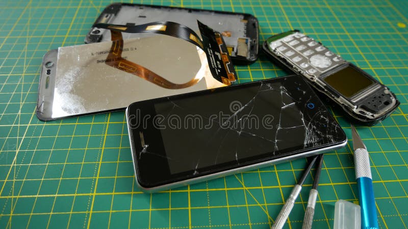 Mobile Phone Repair. Touchscreen Replacement Stock Image - Image of ...