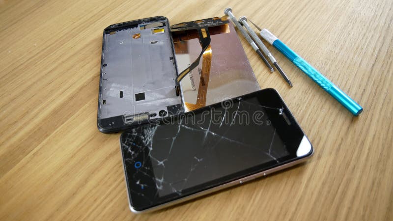 Mobile Phone Repair. Touchscreen Replacement Stock Photo - Image of ...