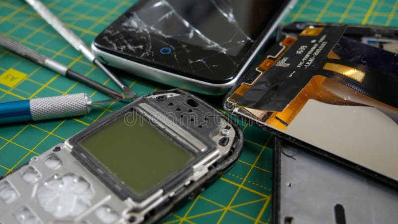 Mobile Phone Repair. Touchscreen Replacement Stock Photo - Image of ...