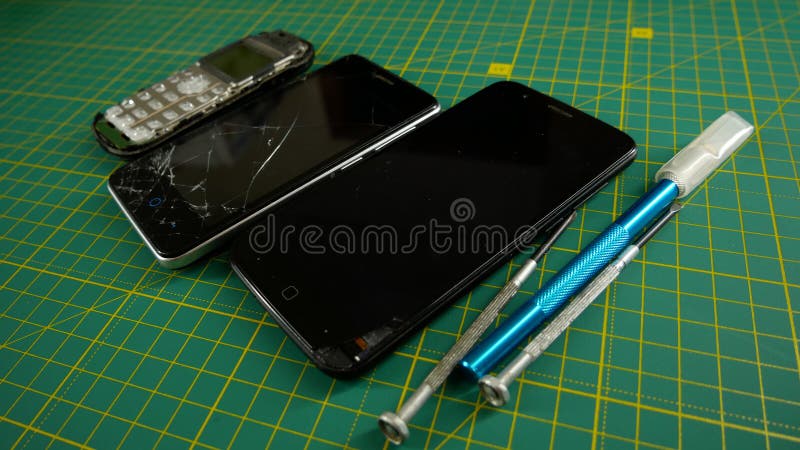 Mobile Phone Repair. Touchscreen Replacement Stock Image - Image of ...