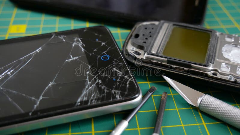 Mobile Phone Repair. Touchscreen Replacement Stock Photo - Image of ...