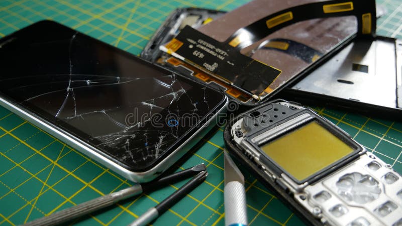 Mobile Phone Repair. Touchscreen Replacement Stock Image - Image of ...