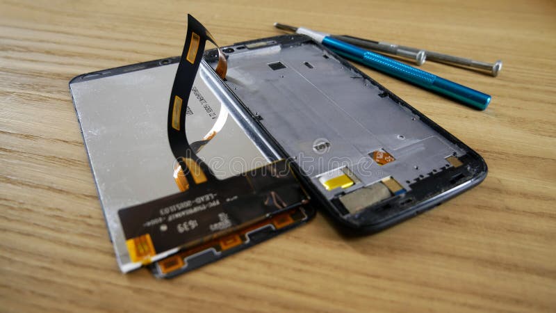 Mobile Phone Repair. Touchscreen Replacement Stock Photo - Image of ...
