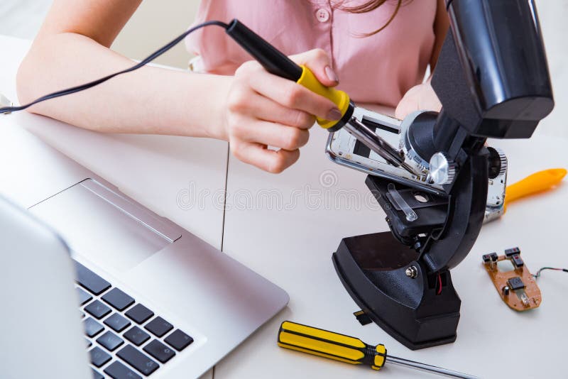 The Mobile Phone Repair in Workshop Stock Photo - Image of broken ...