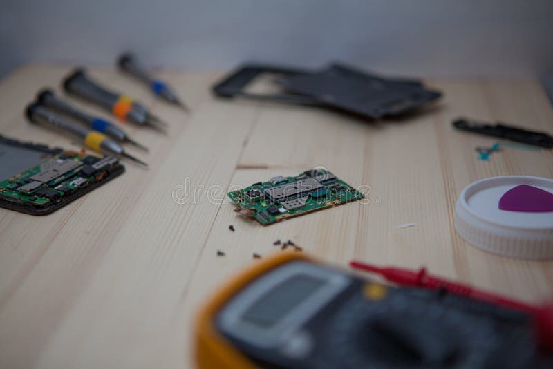 Mobile phone repairing stock photo. Image of industry - 92776036