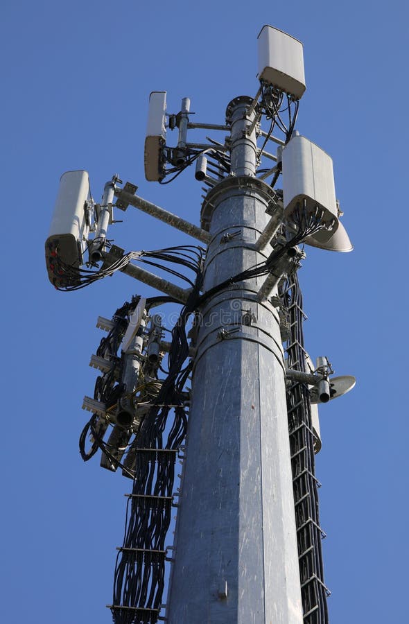 Mobile Phone Repeaters for Receiving Data and Phone Calls Stock Image ...