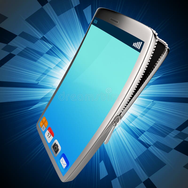 Mobile Phone Represents Portable Internet and Chatting Stock ...