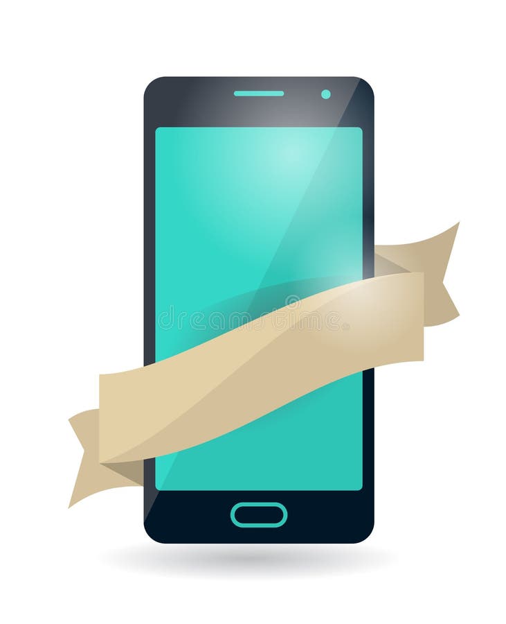 Mobile Phone Icon. Black and White Stock Vector - Illustration of ...