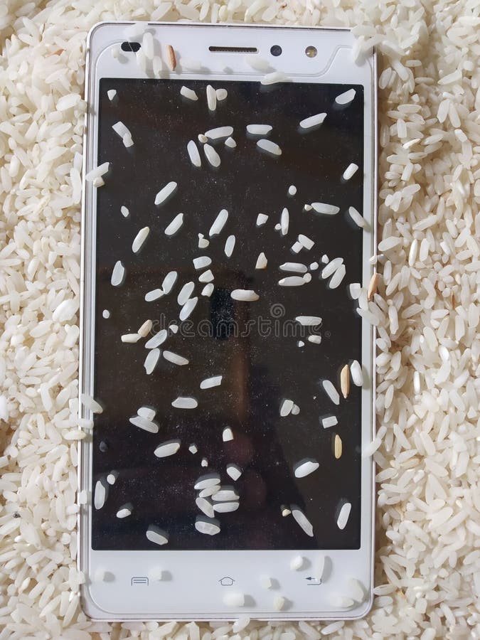 Mobile Phone in the Rice Front Side Editorial Photo - Image of drawing ...