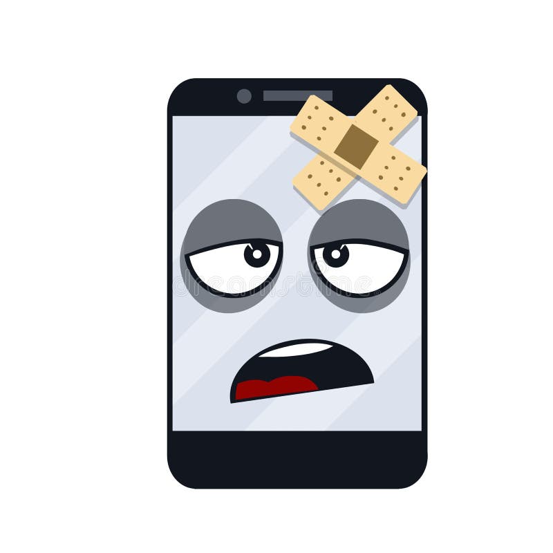 Broken Mobile Phone Cartoon Stock Illustrations – 828 Broken Mobile ...
