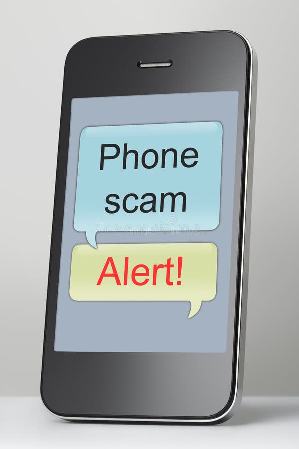 Mobile Phone with Scam Message Speech Bubble Stock Photo - Image of ...