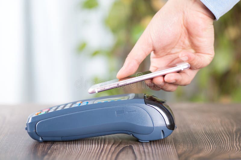 Mobile Phone Scan Code POS Payment Stock Image - Image of account ...