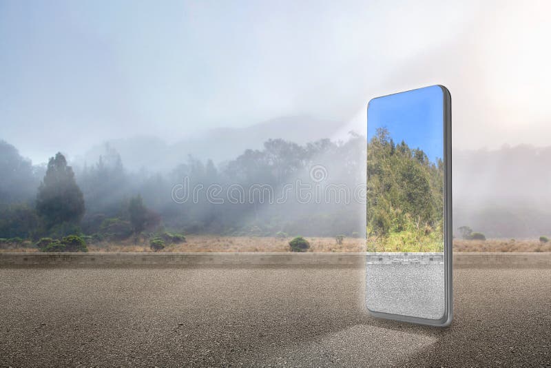 Mobile Phone Screen with a Better Environment Stock Image - Image of ...