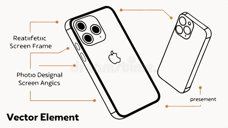Mobile Phone Screen Frame Vector for Responsive Design Mockups Vector ...