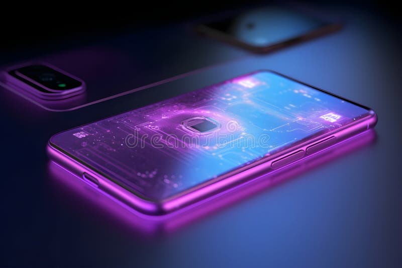 Mobile Phone with Screen. Generative AI Stock Illustration ...