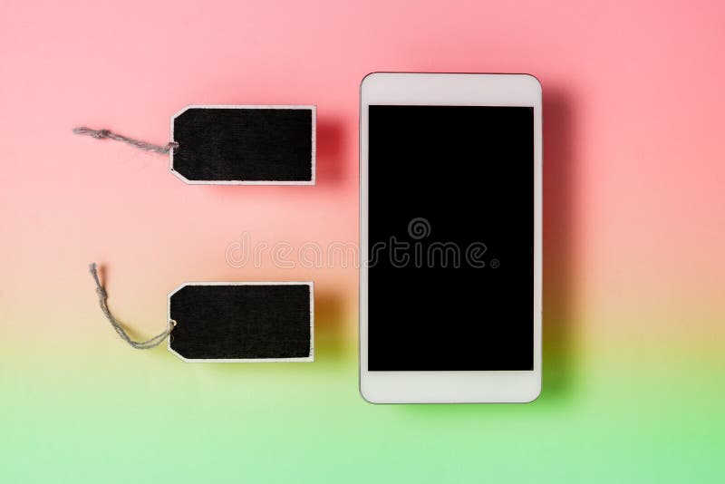 Mobile Phone Screen with Important Messages on Desk. Crutial ...