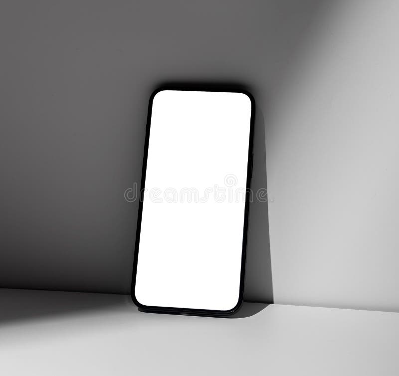 Mobile Phone Screen Mockup, Blank Smartphone Display, Cellphone Frame ...