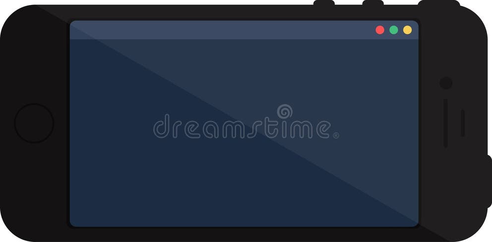 Mobile Phone with Screen Off Stock Illustration - Illustration of ...