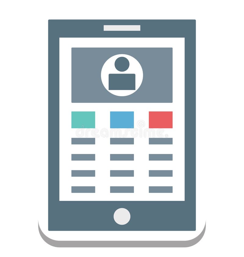 Mobile Screen Isolated Vector Icon that Can Be Easily Modified or Edit ...