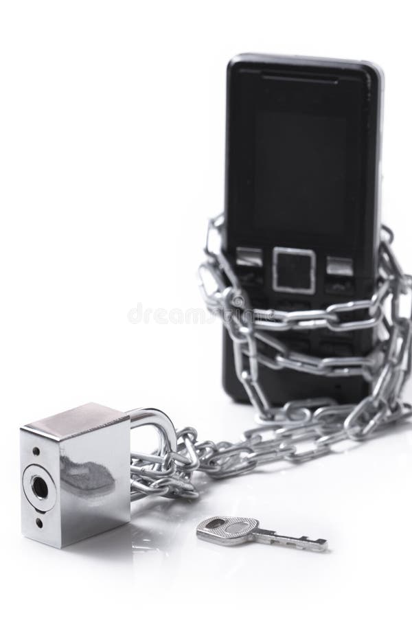 Mobile phone security stock image. Image of iron, business - 11866709