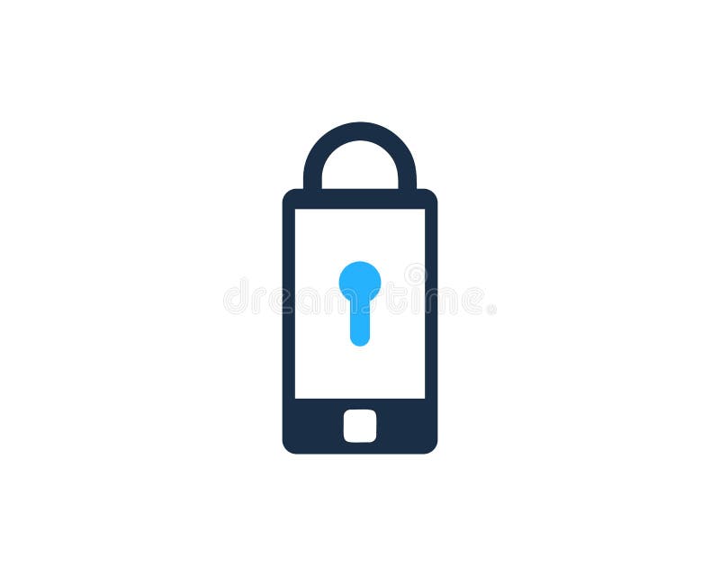 Mobile Phone Security Icon Logo Design Element Stock Vector ...