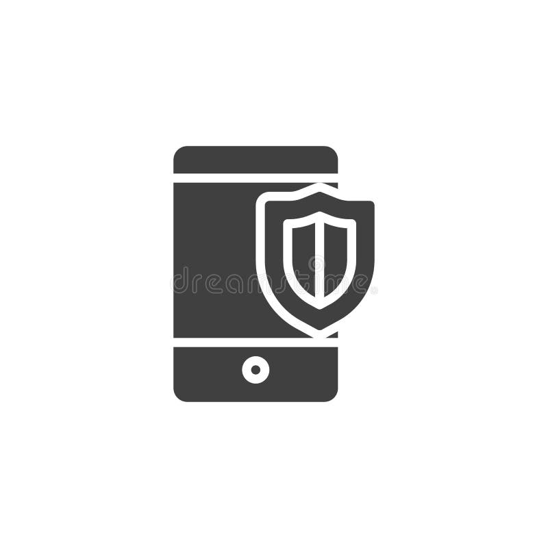 Mobile Phone Security Vector Icon Stock Vector - Illustration of phone ...