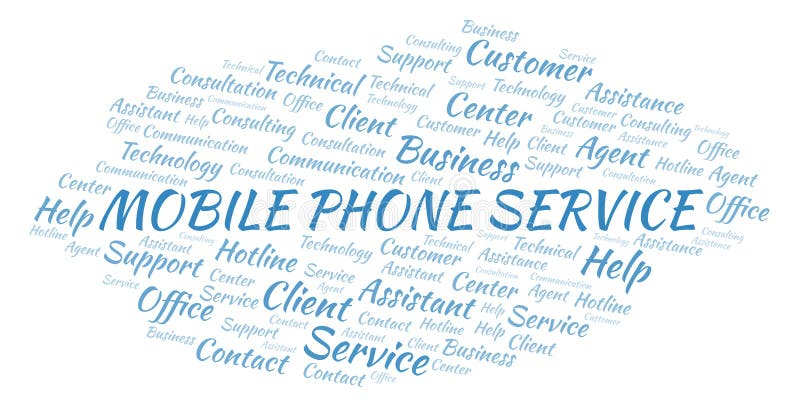 Mobile Service Provider Word Cloud. Stock Illustration - Illustration ...