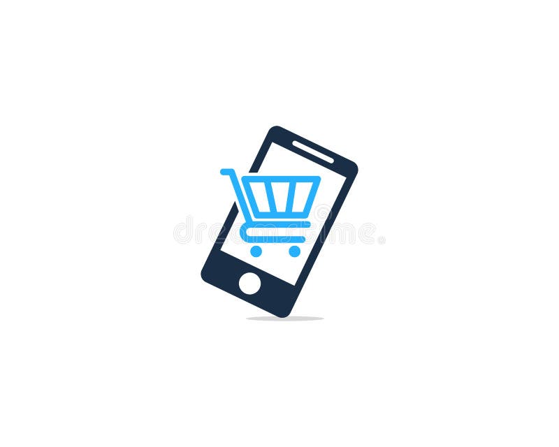 Mobile Phone Shopping Icon Logo Design Element Stock Vector ...