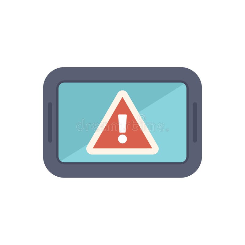 Mobile Phone Showing Warning Sign with Exclamation Point on Screen ...