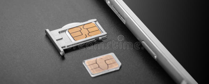 Mobile phone and sim card stock image. Image of modern - 135719421
